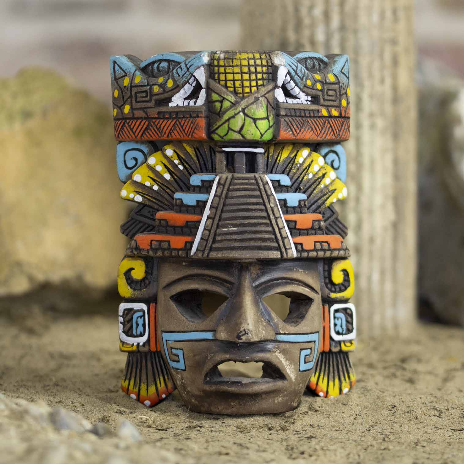 Mayan Pyramid God Mask – Siesta Crafts