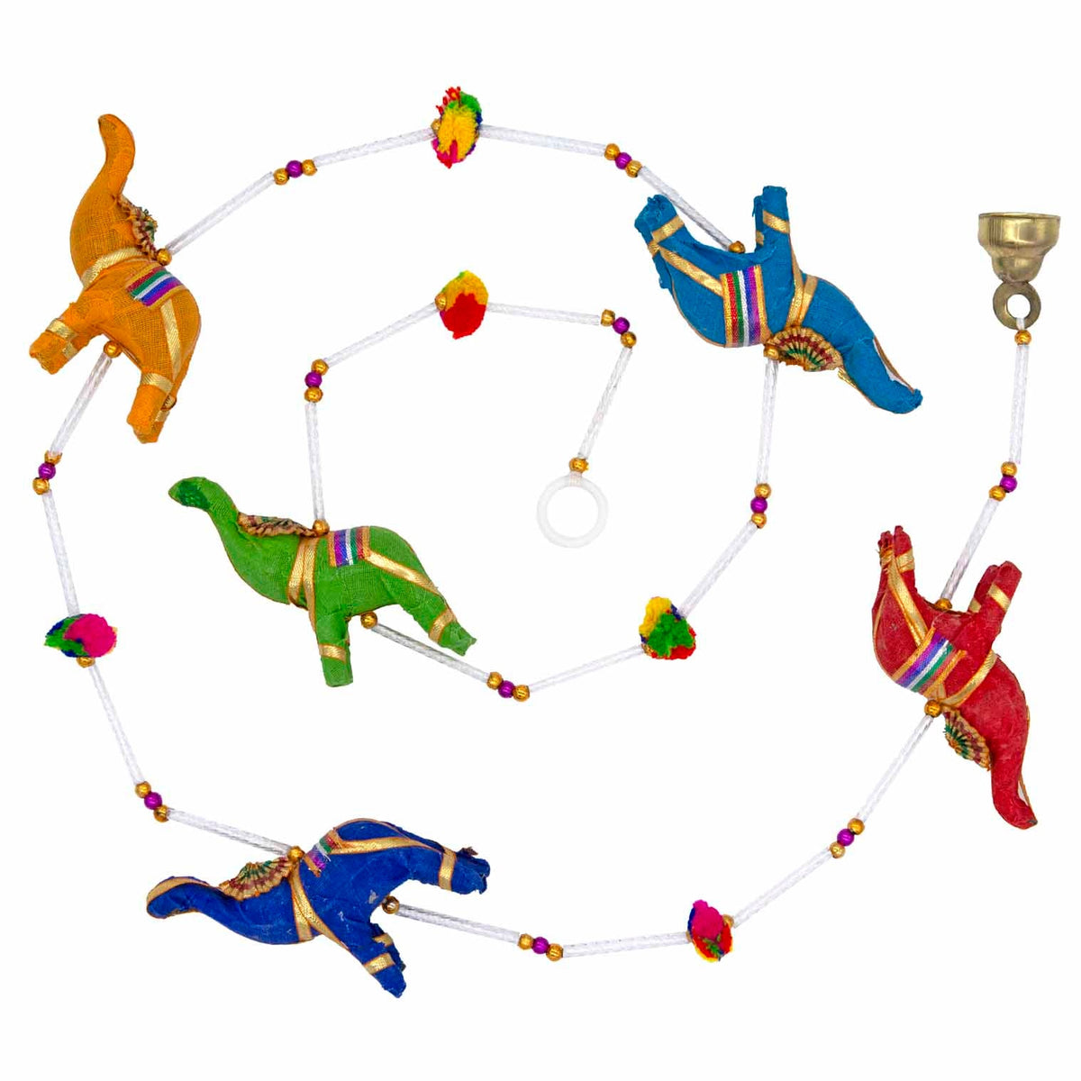 String of Elephants with Bell – Siesta Crafts