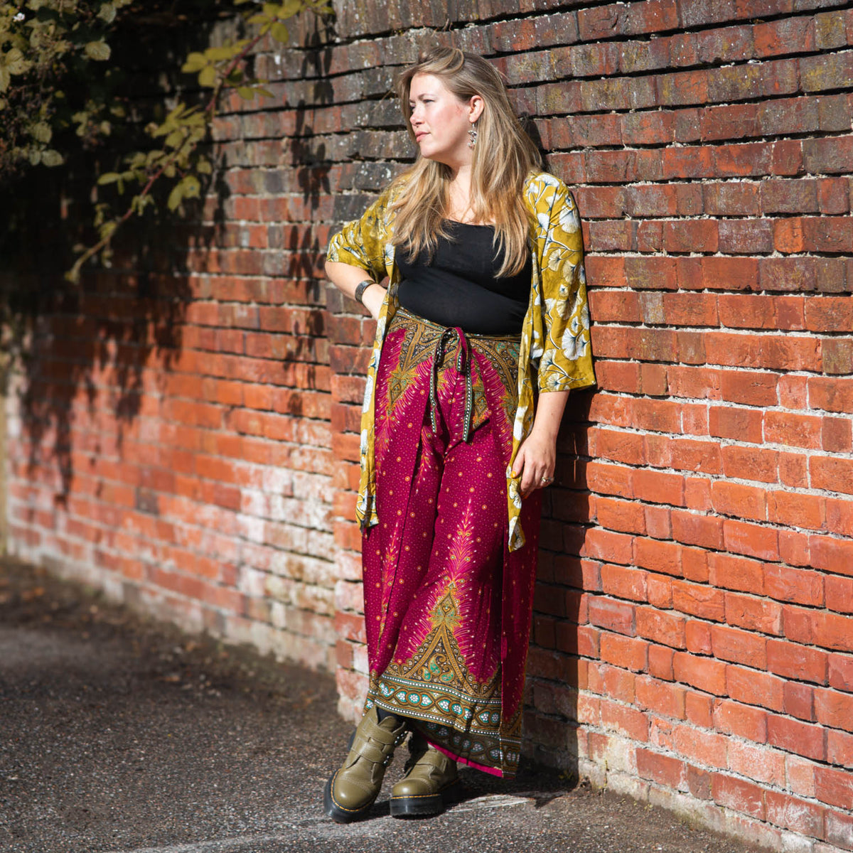 Festival Print Wrap Trousers – Siesta Crafts