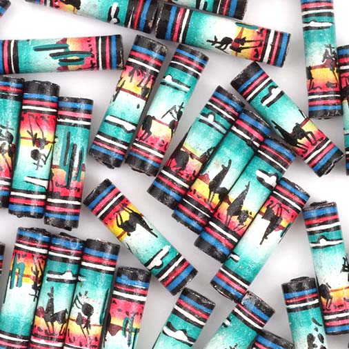 Green Desert Scene Thin Barrel – Siesta Crafts