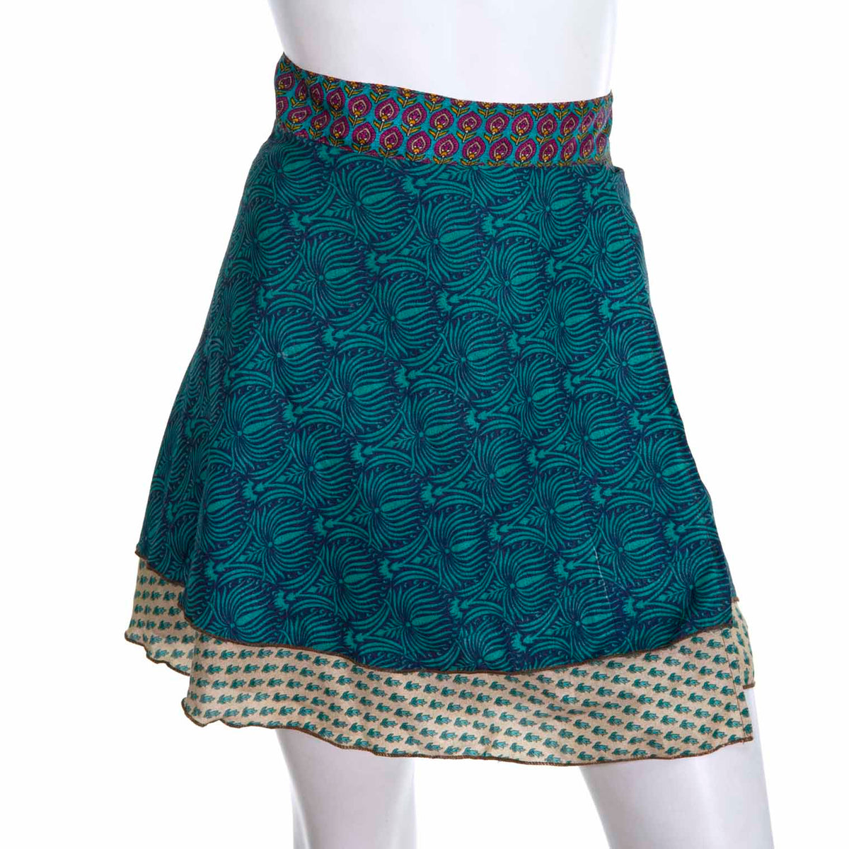 Recycled Sari Mini Wrap Skirt – Siesta Crafts