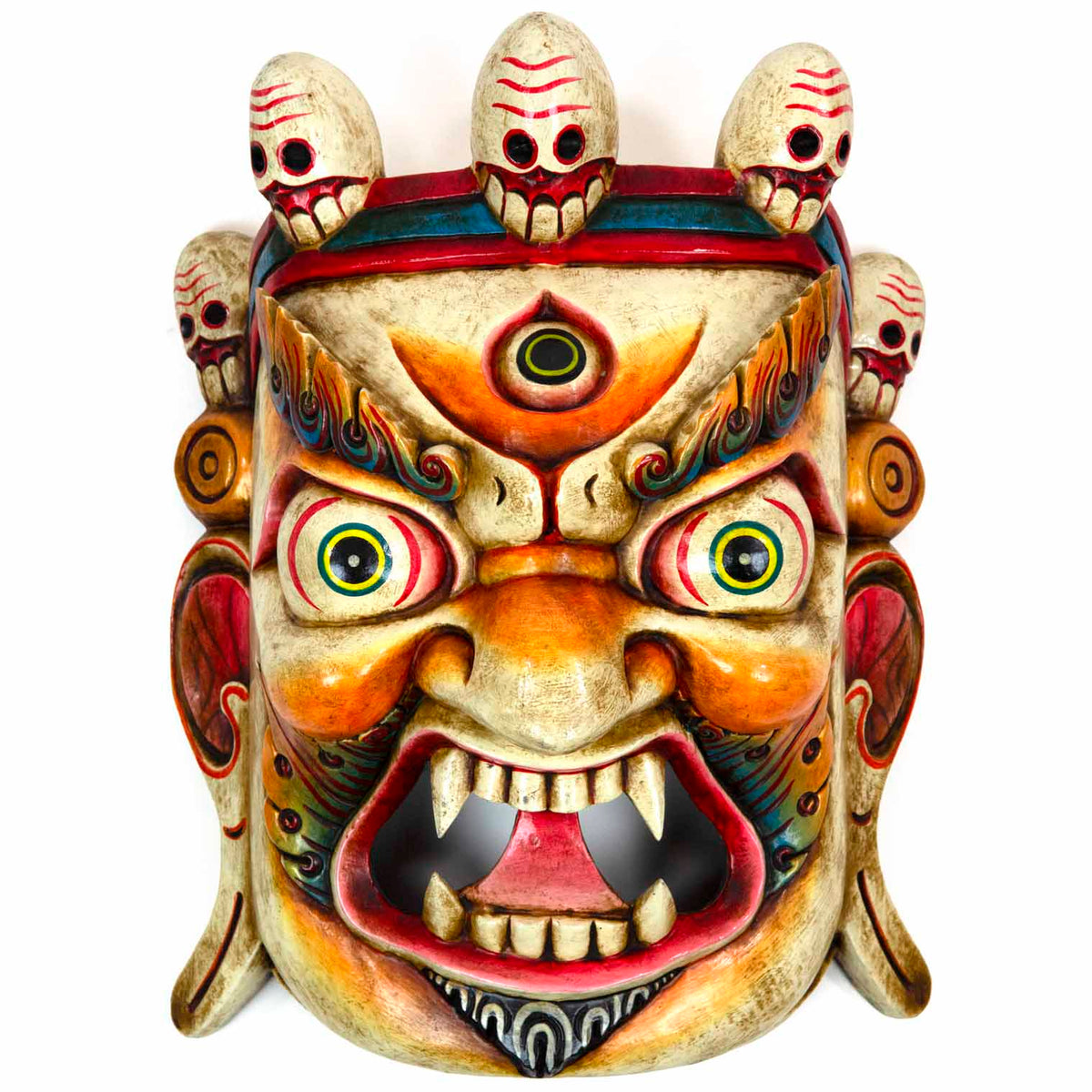 Hand-Carved Nepalese Bhairab Mask – Siesta Crafts