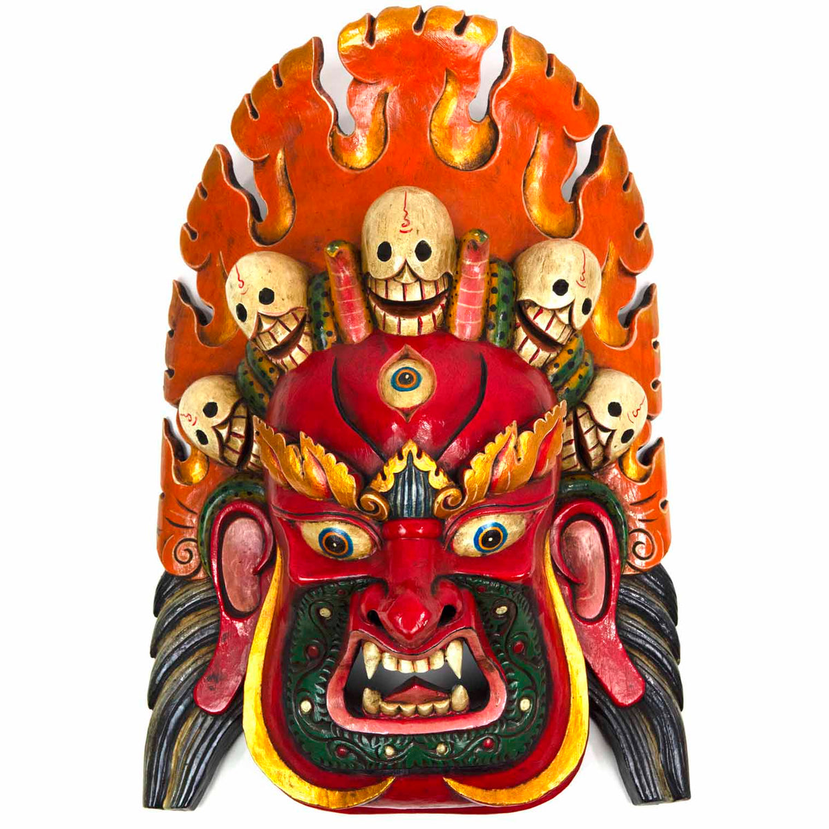 Hand-Carved Nepalese Bhairab Mask – Siesta Crafts