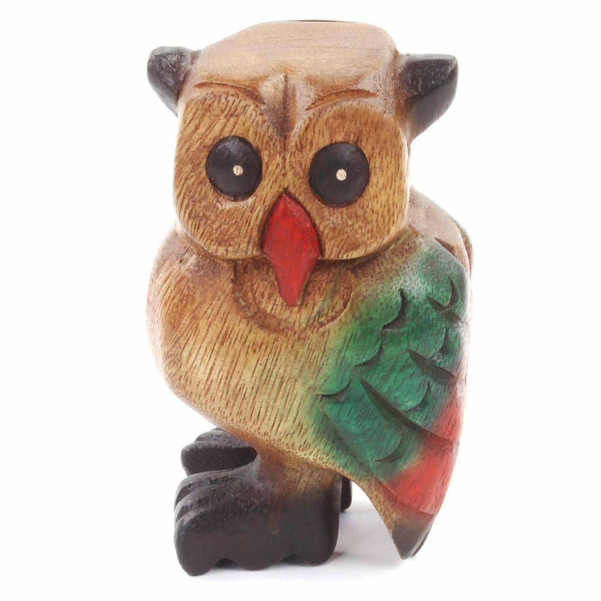 Hooting Owl - Large Thai Carved Bird Whistle - Siesta UK – Siesta Crafts